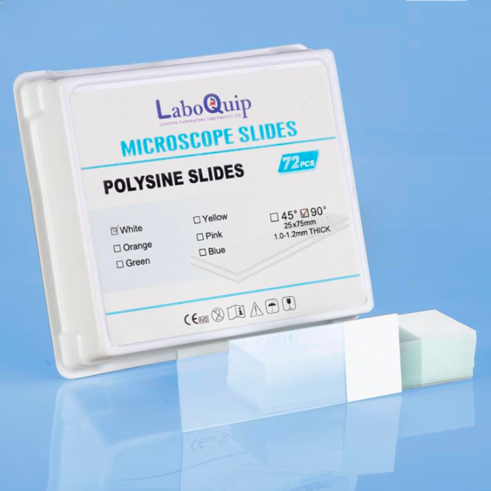 LaboQuip Microscope Slides, Polysine Coated (72Pcs) – London LaboQuip