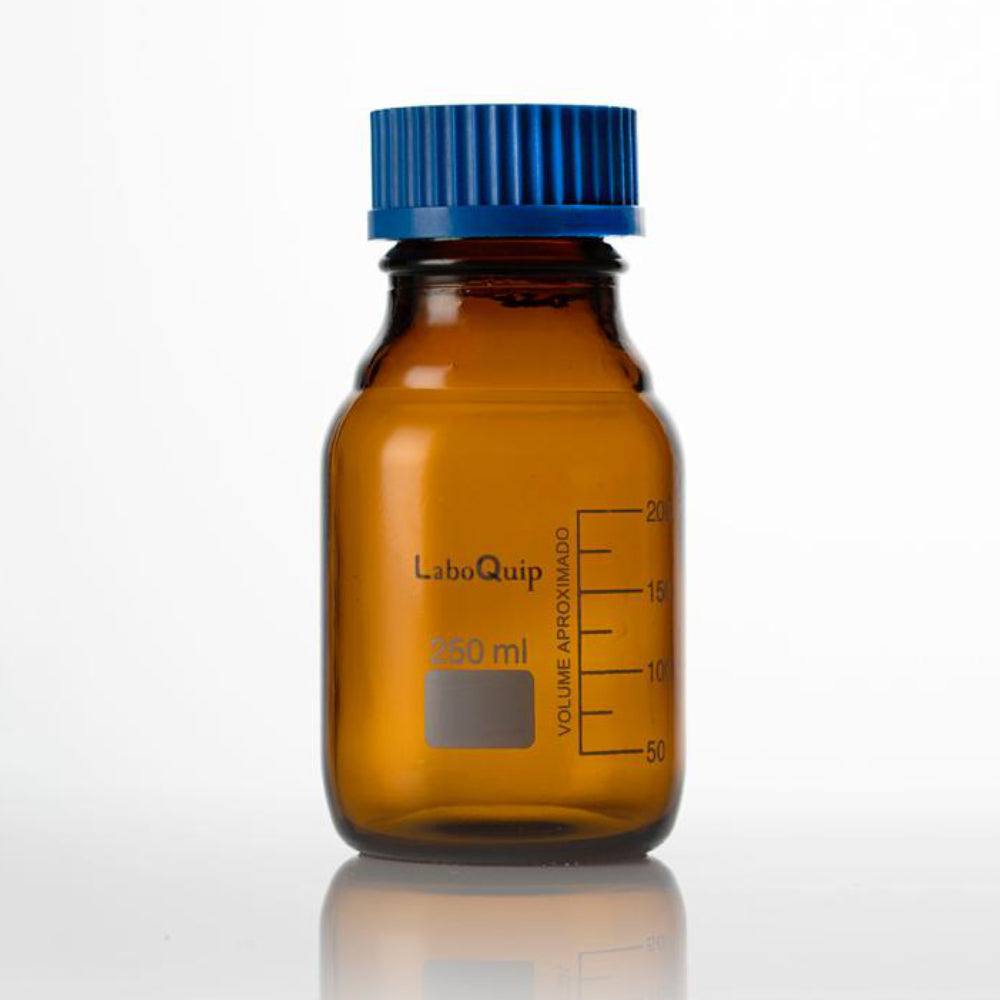 LaboQuip Reagent Bottle 2000mL Amber Color Glass Screw Cap with 40 °C ...